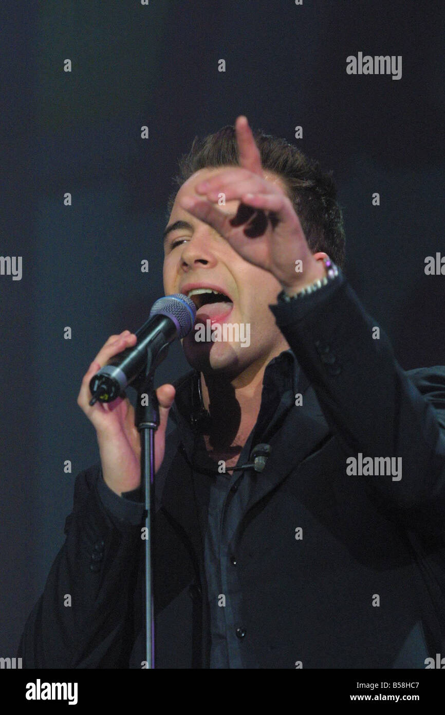 Smash Hits 2000 SECC December 2000 Westlife on stage Stock Photo - Alamy