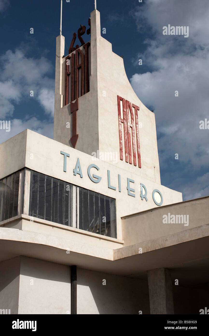 The futuristic Fiat Tagliero Building, Asmara, Eritrea, Africa Stock ...