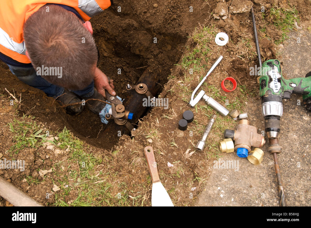 Laying Underground Pipe High Resolution Stock Photography and Images ...