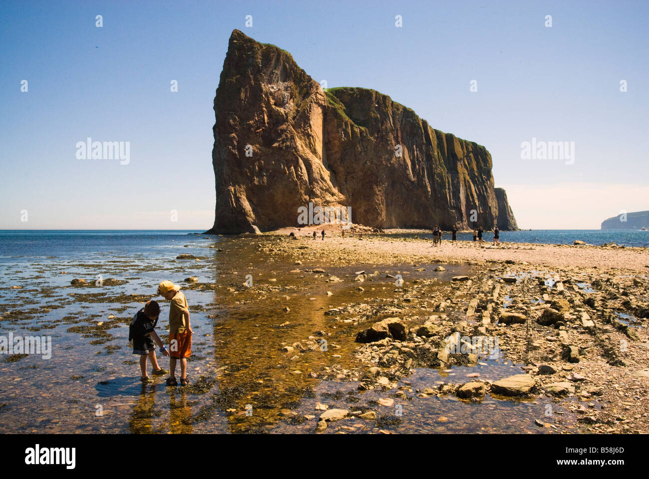 Perce, Gaspe peninsula, province of Quebec, Canada, North America Stock ...