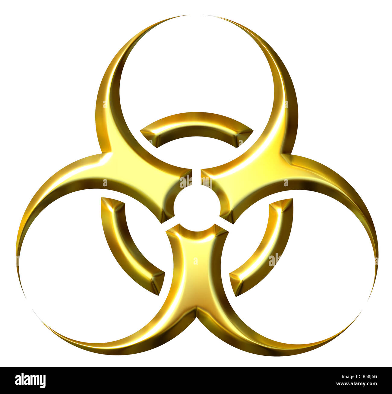 3d golden biohazard symbol Stock Photo - Alamy