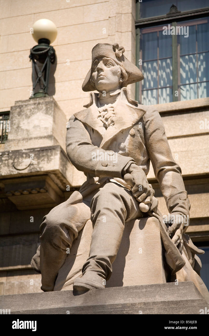 Statue of Major General James Wolfe outside the Legislative Building ...