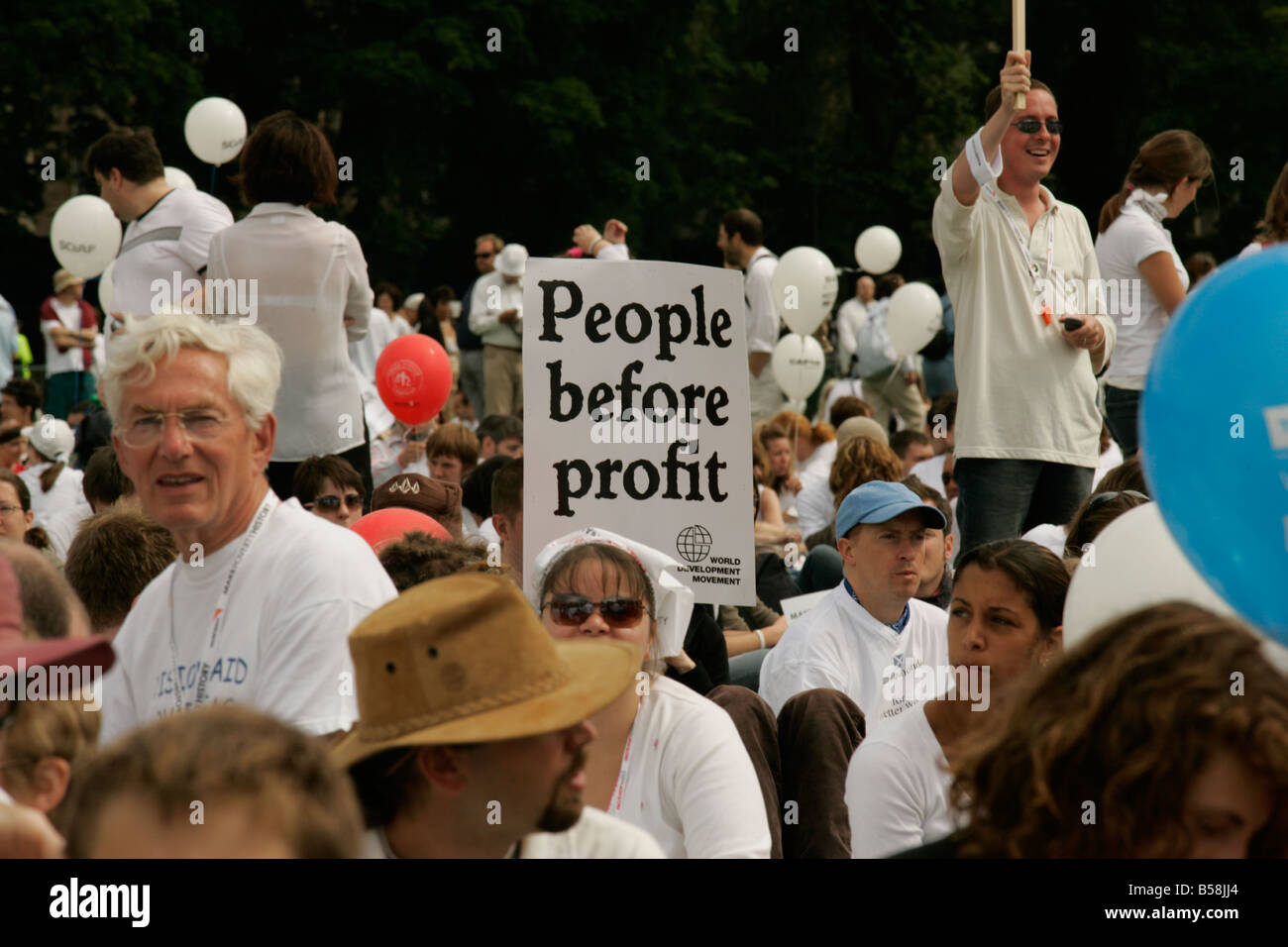 Make Poverty History, Edinburgh 2005 Stock Photo - Alamy