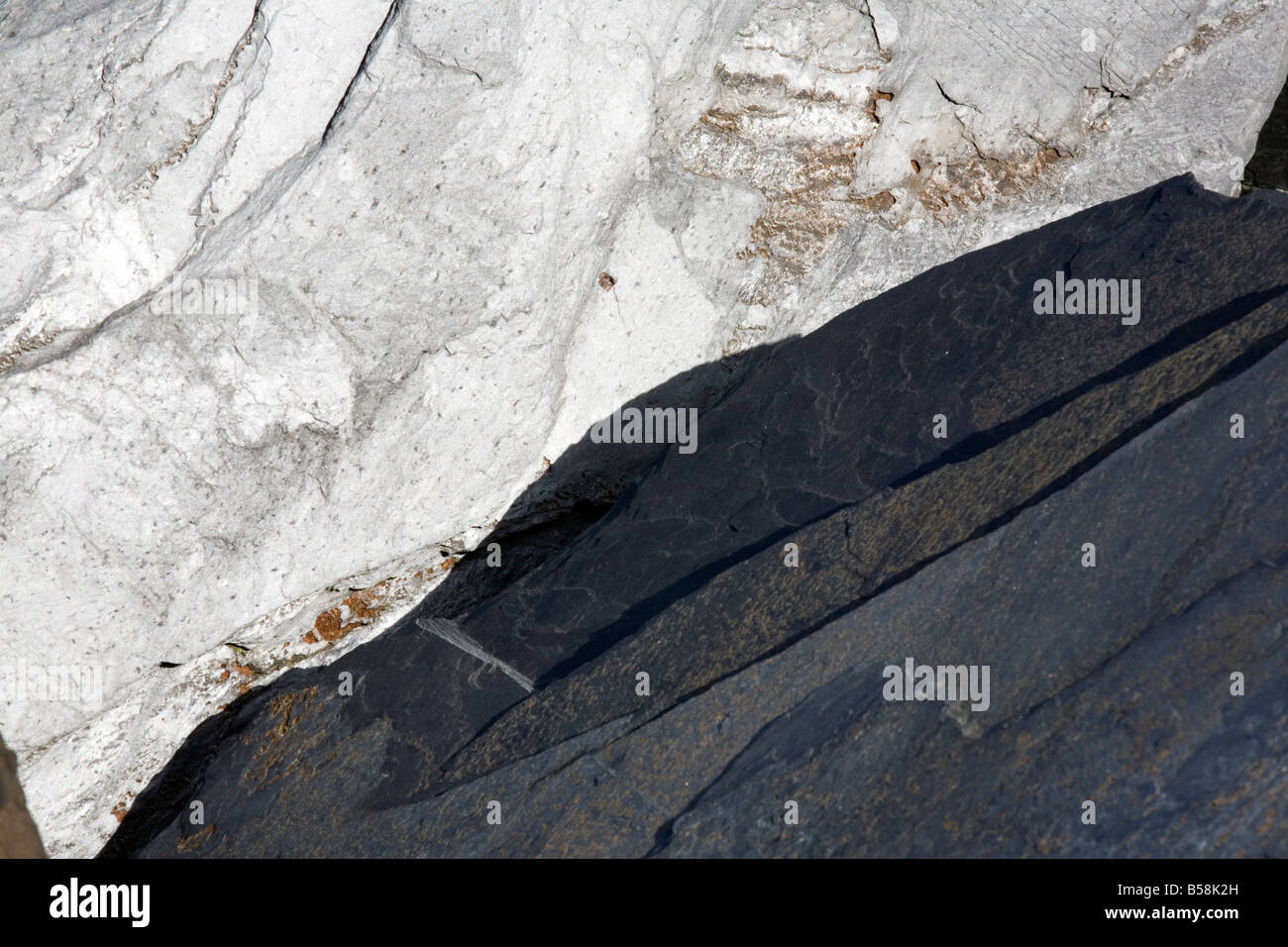 Light catching slate at Balachulish quarry Stock Photo - Alamy