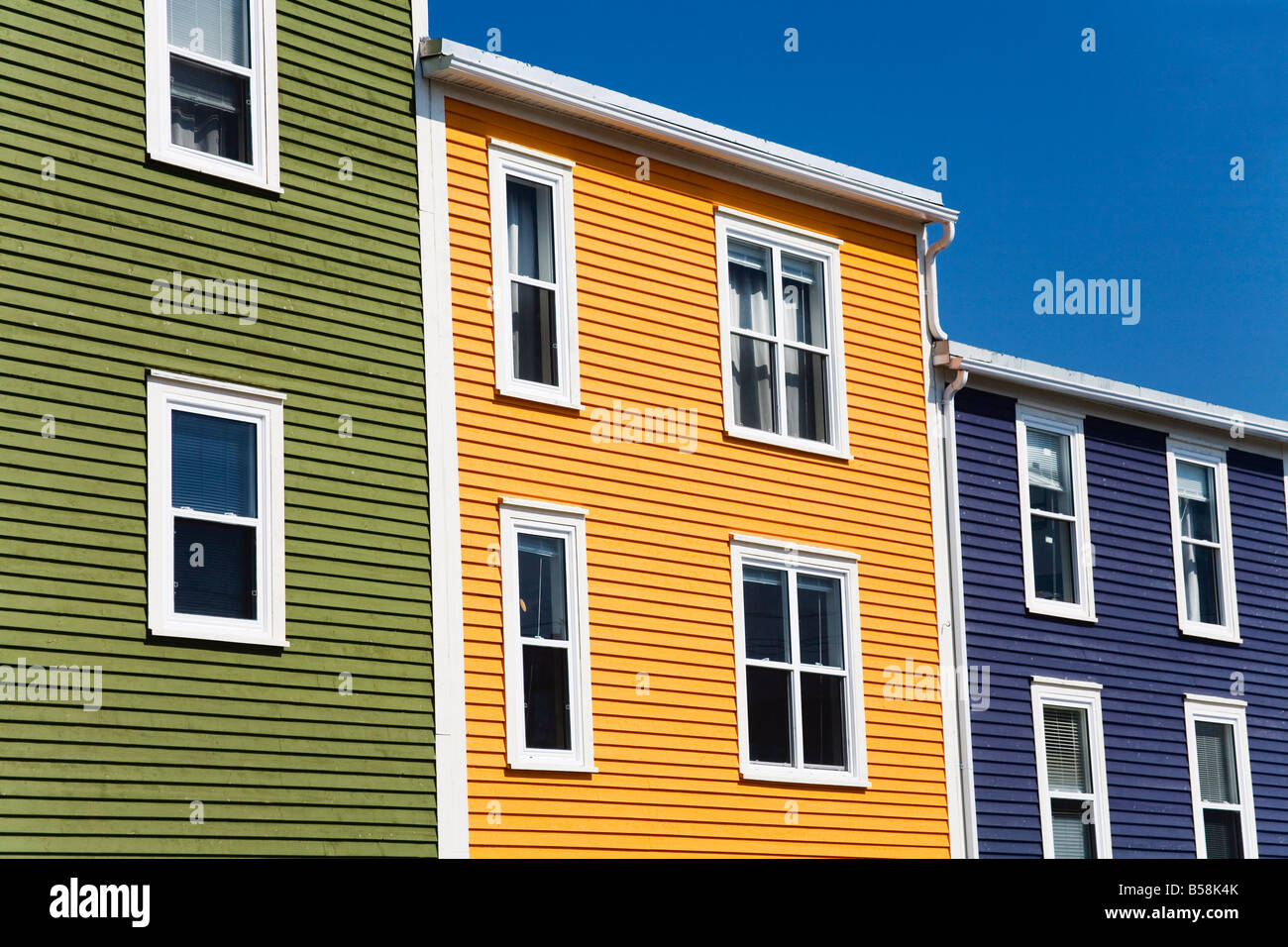Colourful houses in St John s City Newfoundland Canada North America ...