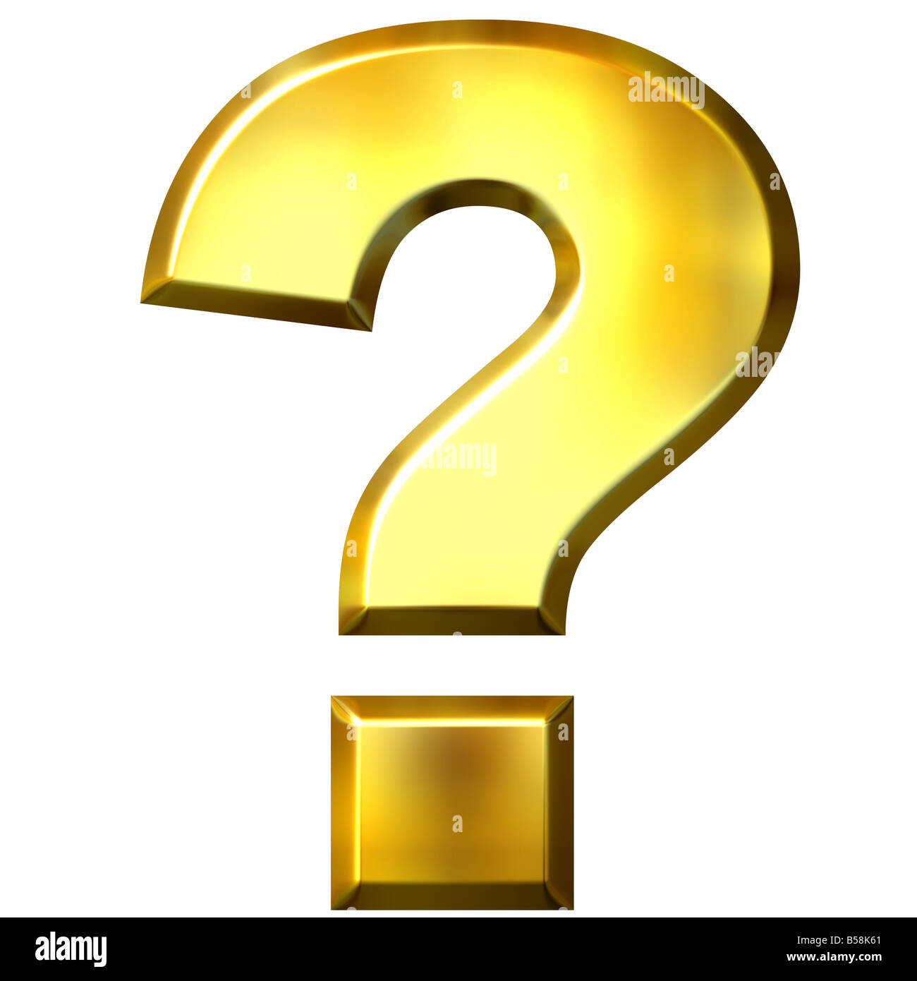 3d golden question mark Stock Photo - Alamy