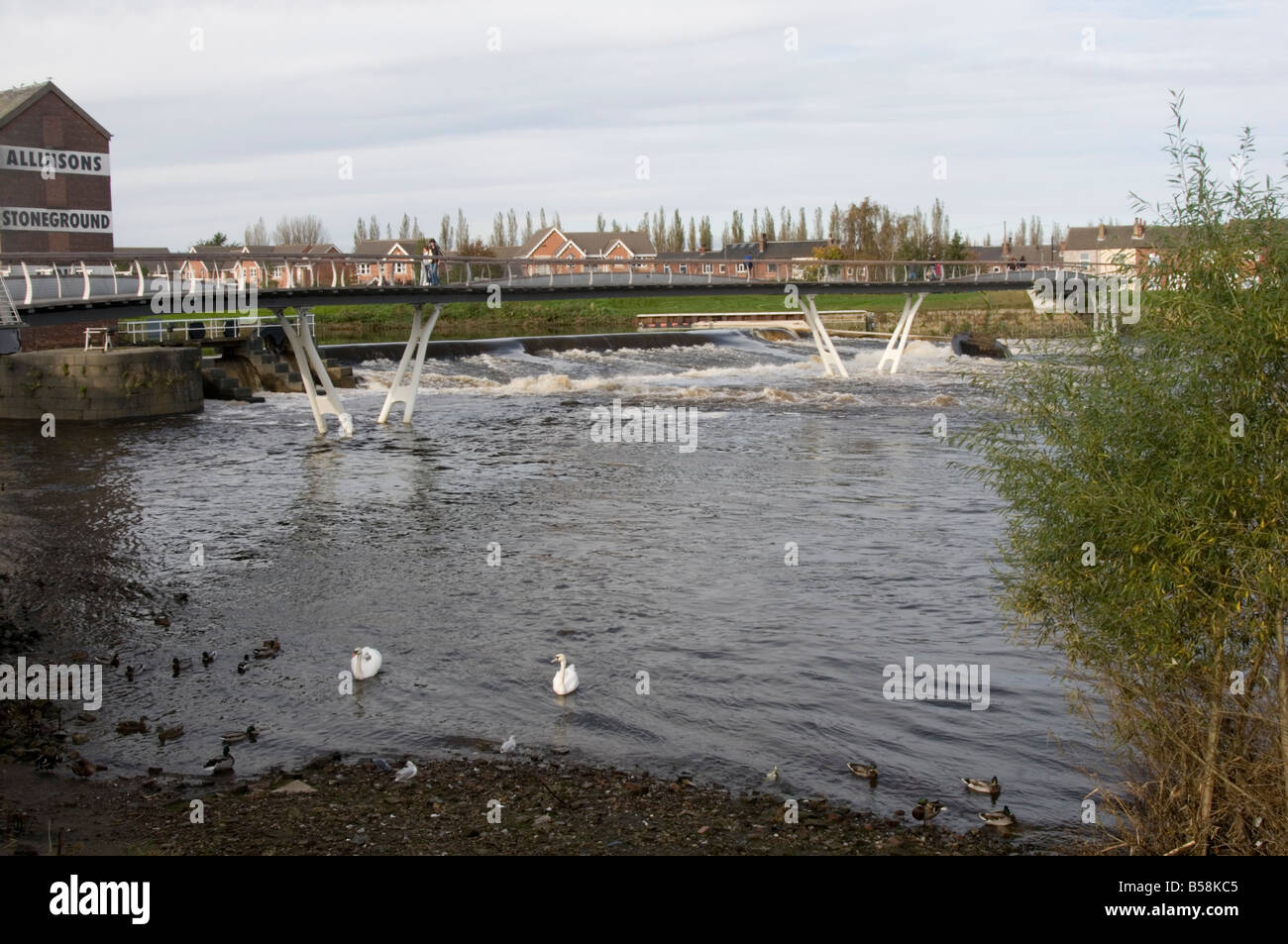 river calder castleford West Riding of Yorkshire south uk england ...