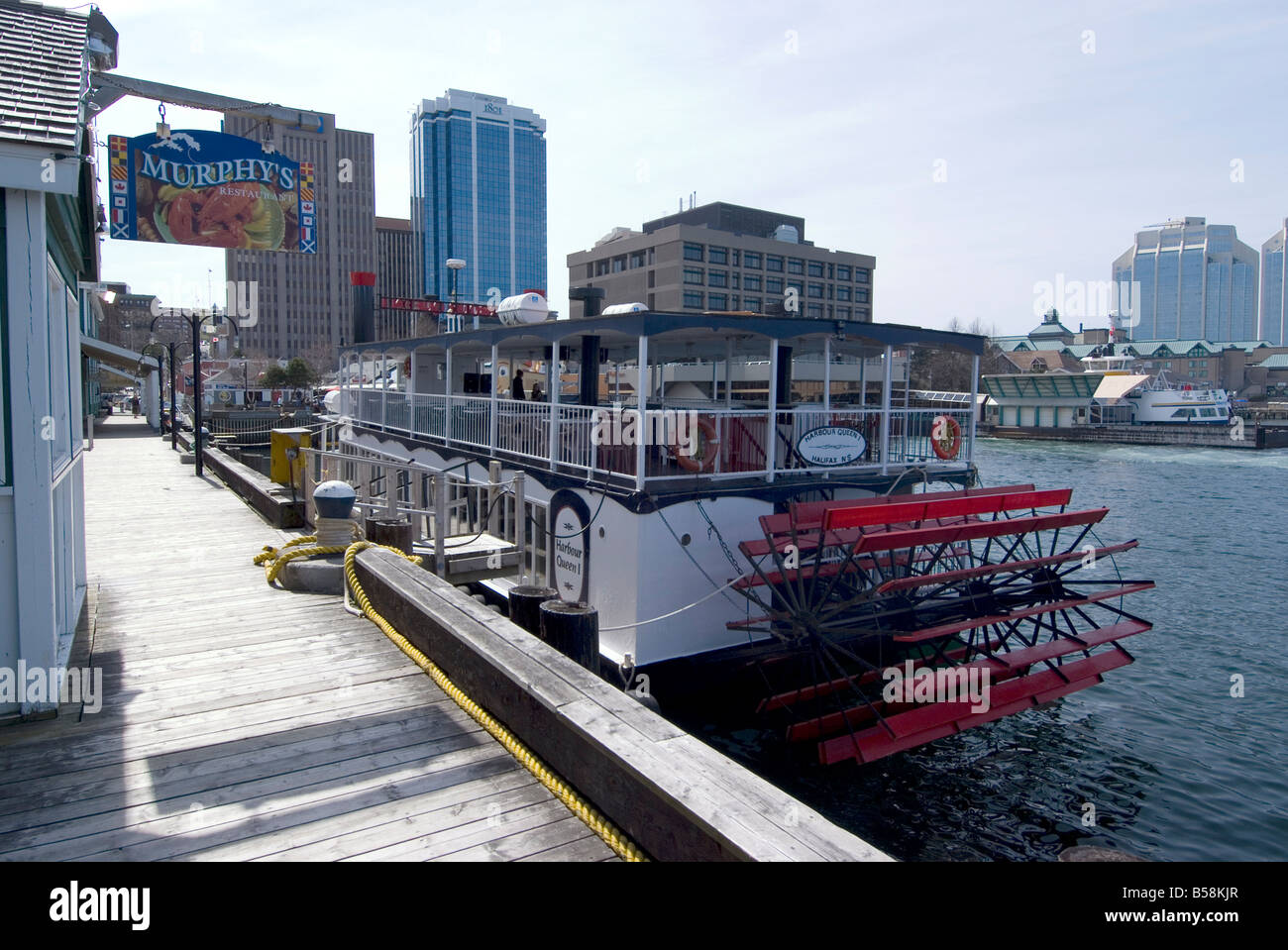 Harbour Walk and city view, Halifax, Nova Scotia, Canada, North America ...