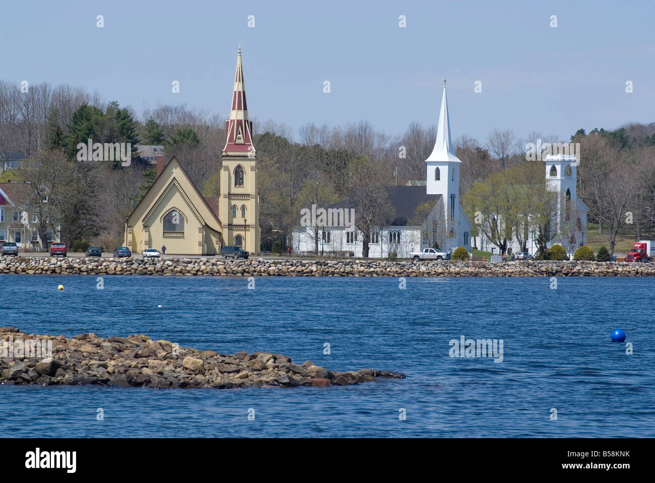 The Three Churches, Mahone Bay, Nova Scotia, Canada, North America ...