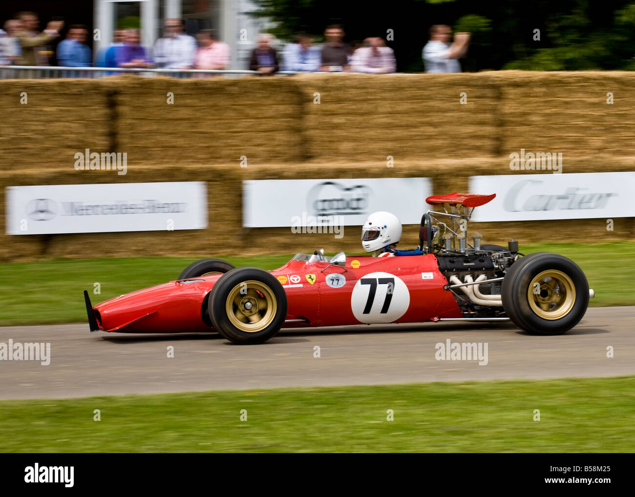 1968 Ferrari 246 Tasman with driver Sally Mason-Styrron at Goodwood ...