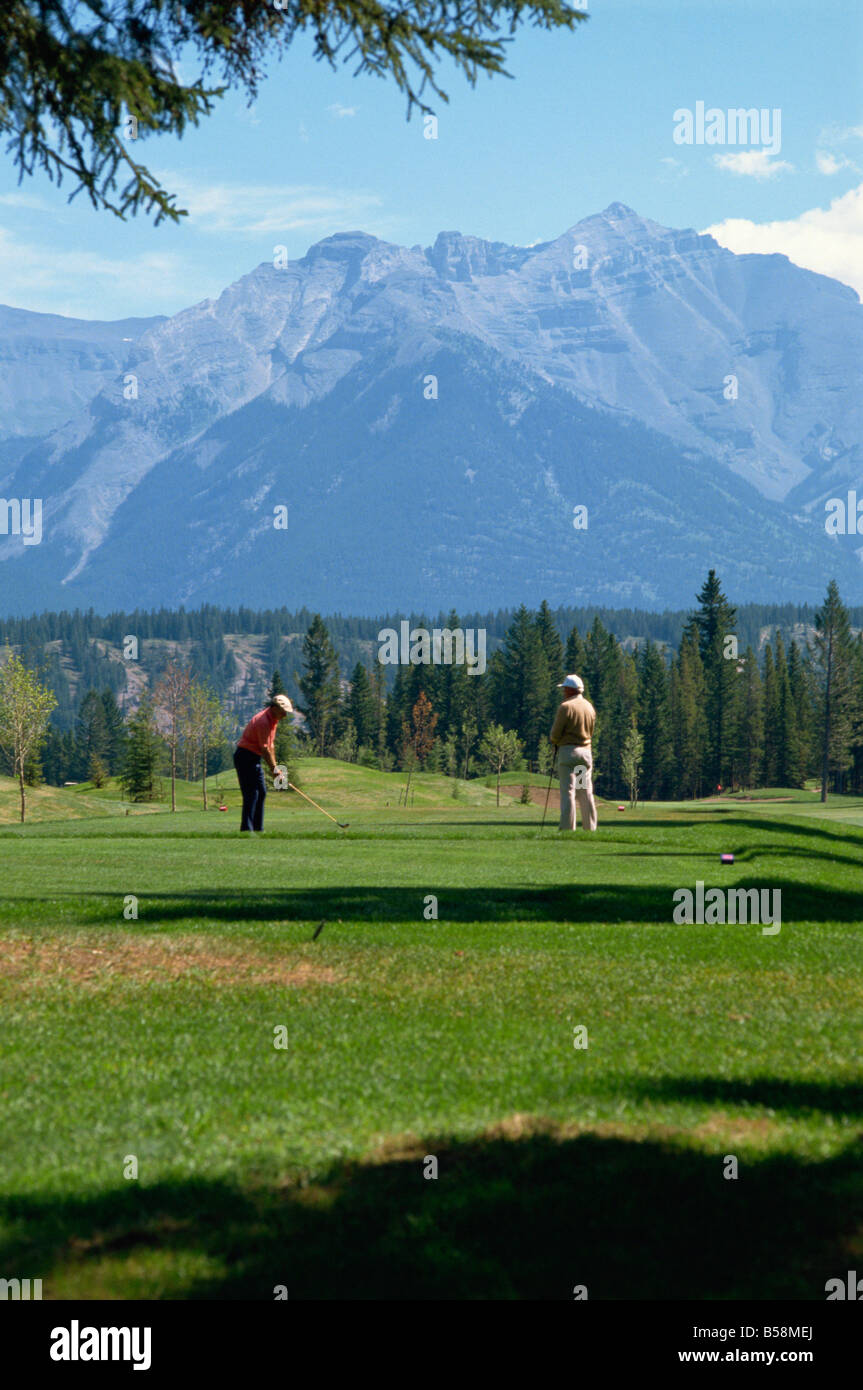 Banff Springs Golf Club Rocky Mountains near Banff Alberta Canada North ...