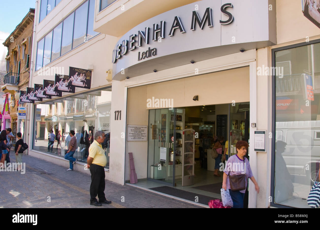 Debenhams department store on Ledra Street in the city of Southern ...