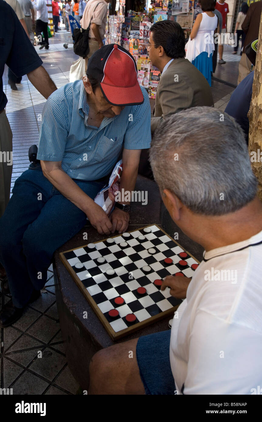 Checkers (drafts) in Santiago, Chile, South America Stock Photo - Alamy