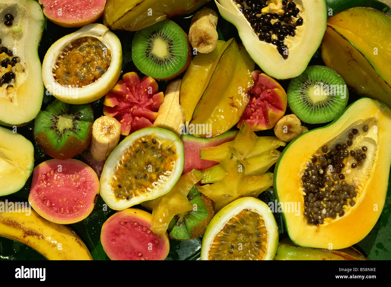 Close-up of tropical fruit, Nadi, Viti Levu, Fiji, Pacific Islands ...