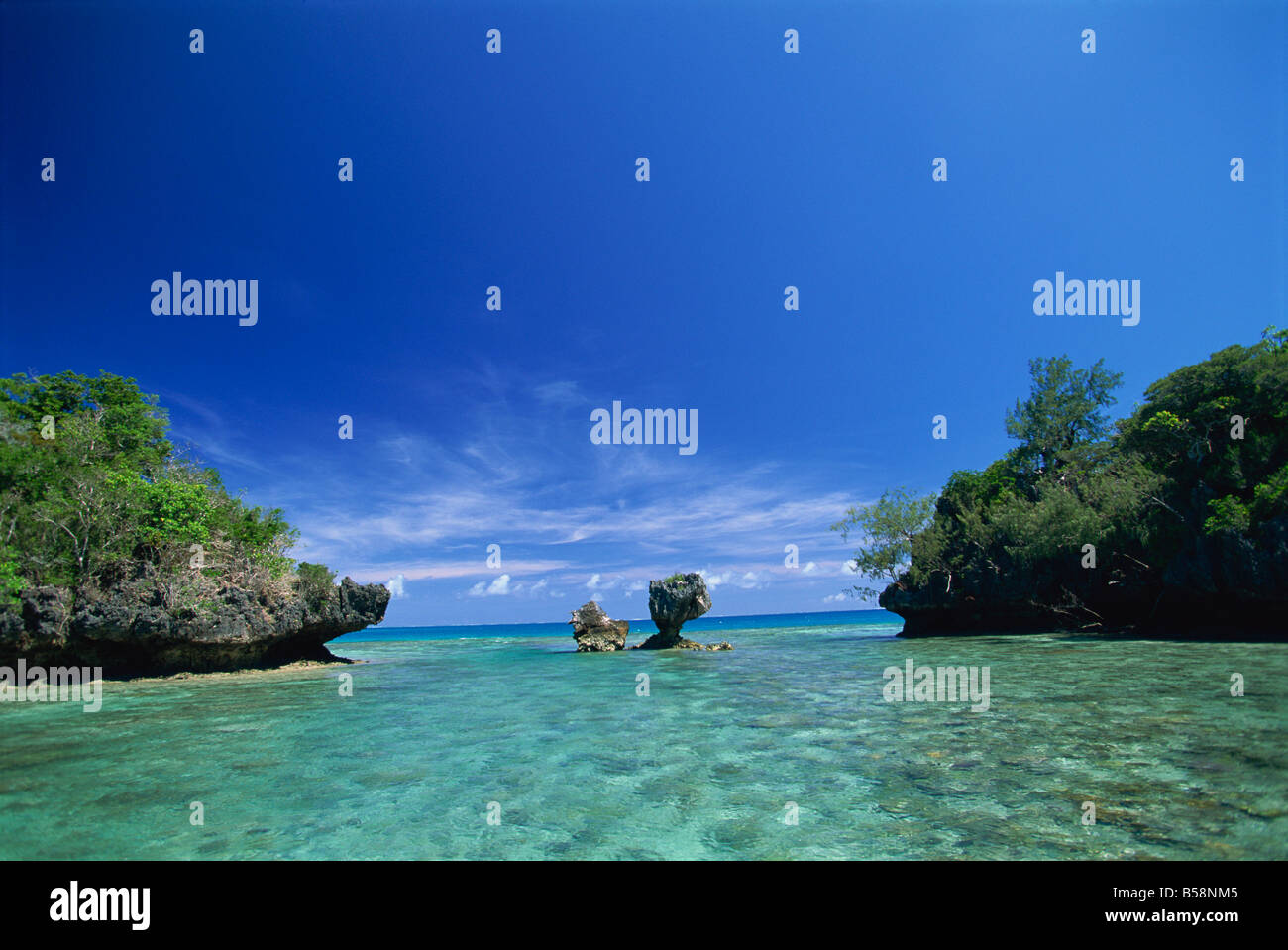 Sheltered lagoon and limestone islet, Lau group (Exploring Isles ...