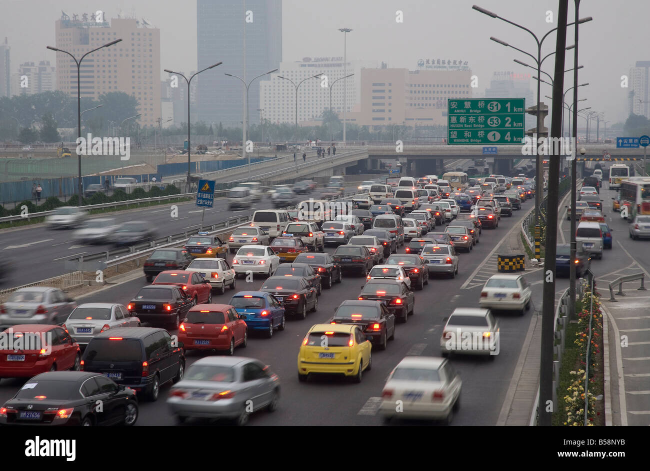 Beijing traffic jam china hi-res stock photography and images - Alamy