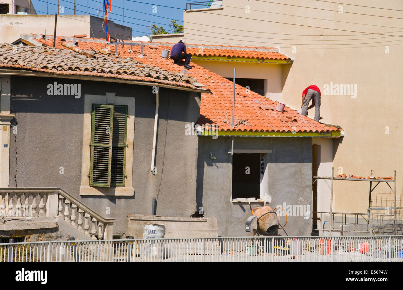 Traditional Cypriot house being renovated in Southern Nicosia Cyprus EU ...