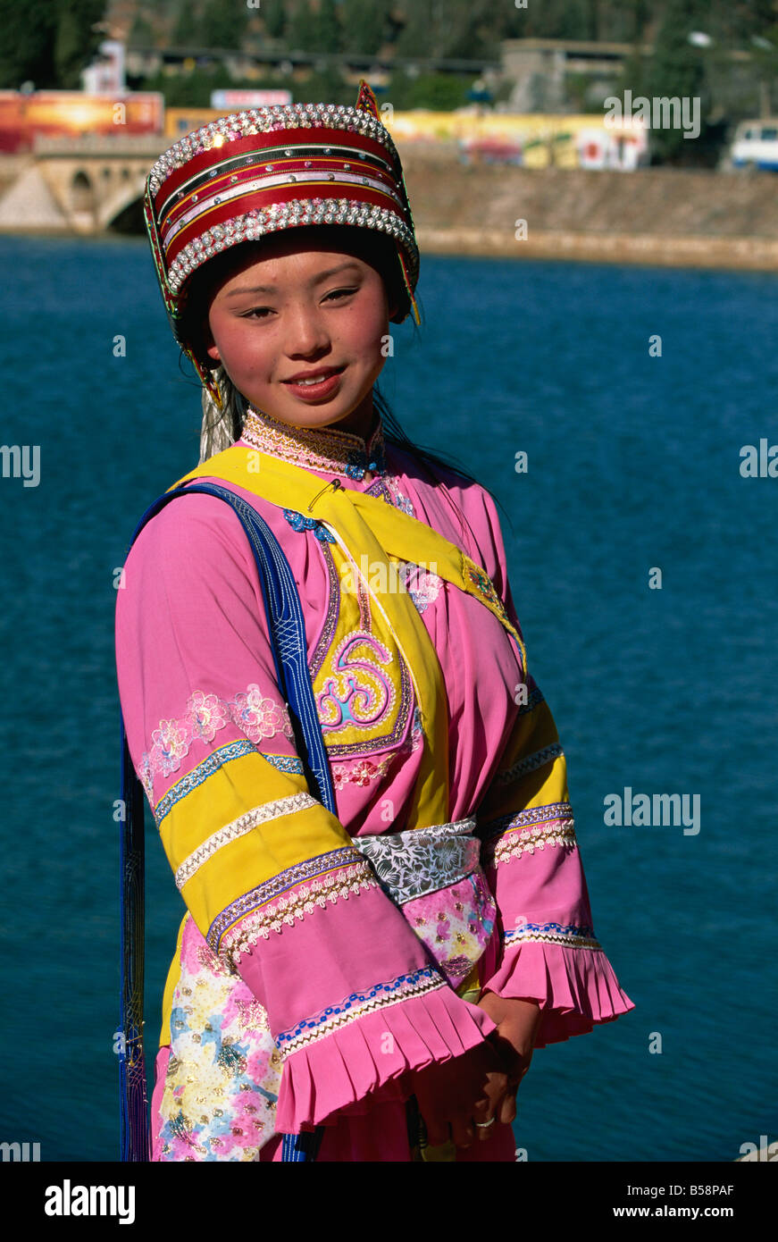Girl from Sani Minority Stone Forest Shilin Yunnan China Asia Stock ...