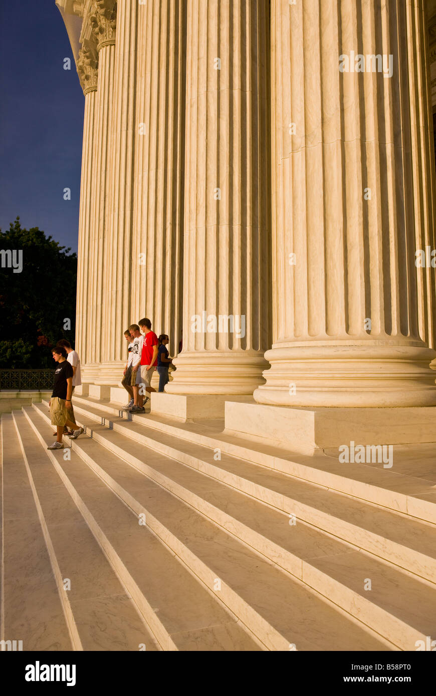 WASHINGTON DC USA Columns in front of the United States Supreme Court ...
