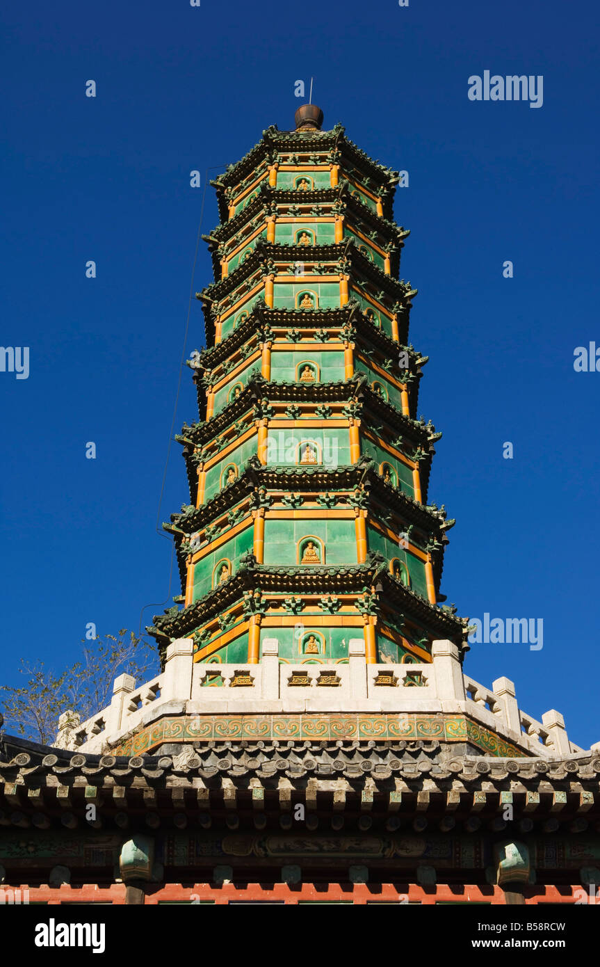 A seven tier pagoda in Fragrant Hills Park in the Western Hills ...