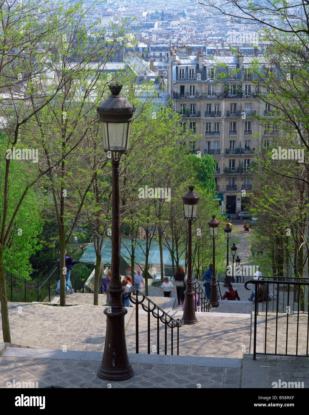 Looking down the famous steps of Montmartre Paris France N Francis ...