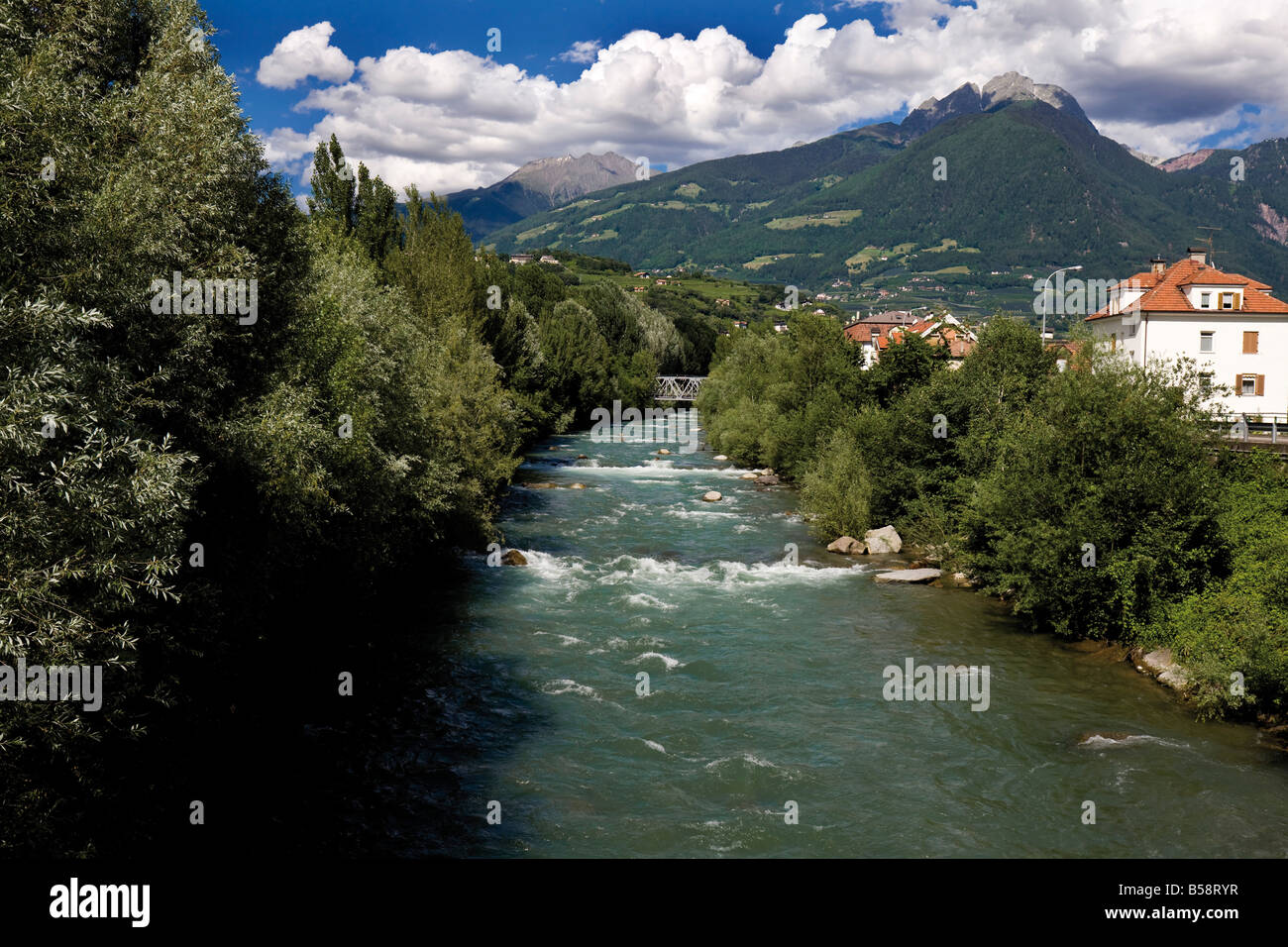Italy, South Tyrol, River near Meran Stock Photo - Alamy