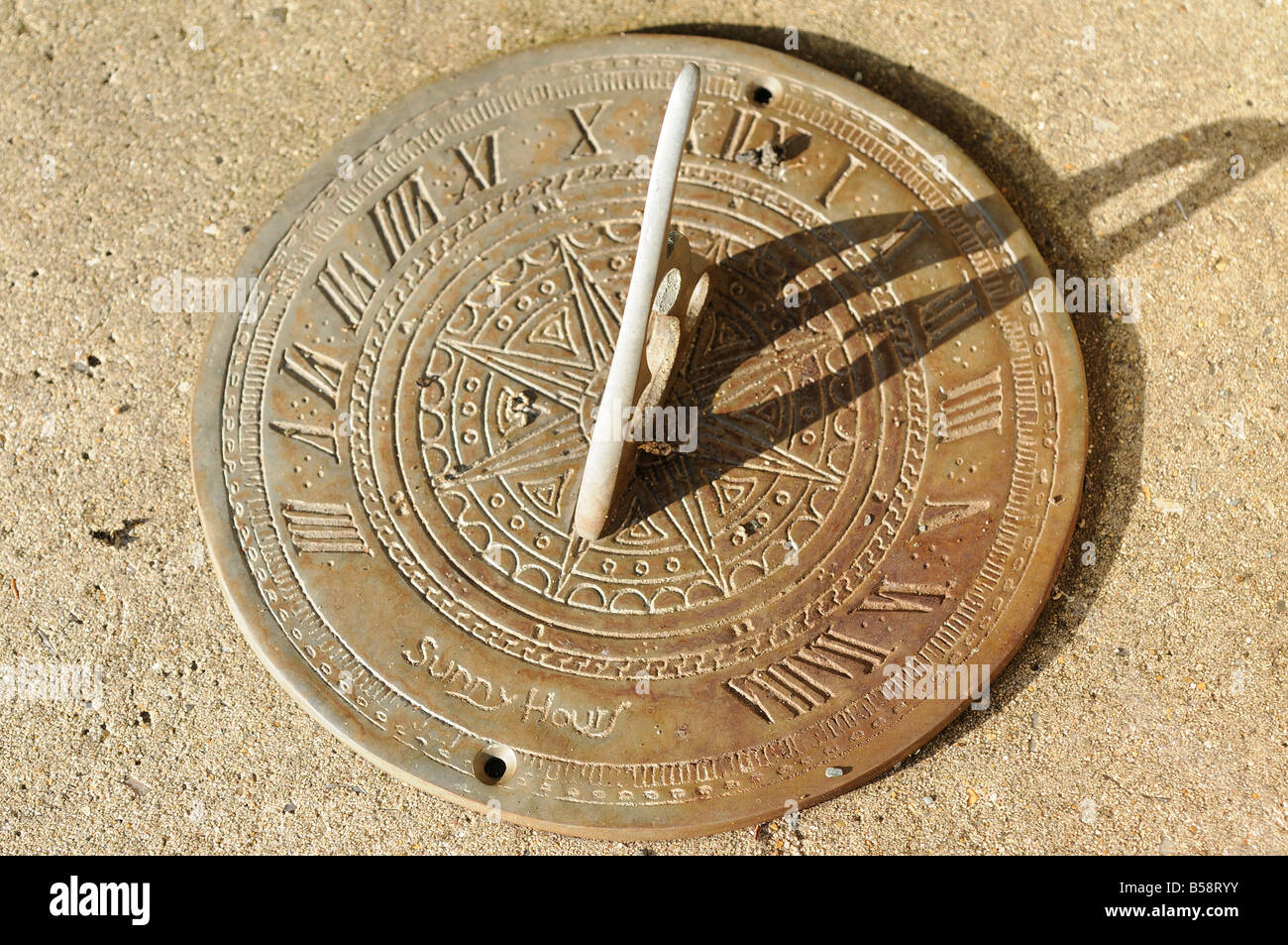 Sundial from above Stock Photo - Alamy