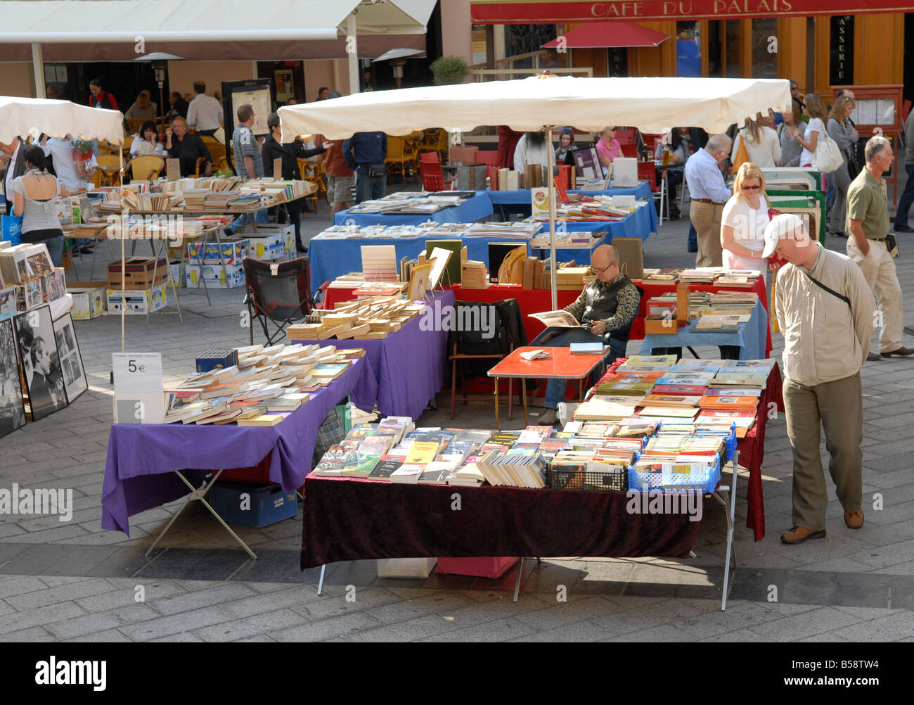 Book market Nice in the South of France Stock Photo - Alamy