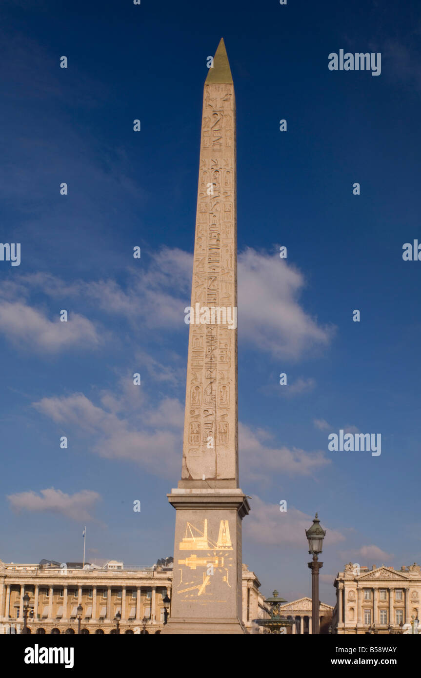 The Egyptian Needle in the Place de la Concorde Paris France Europe ...