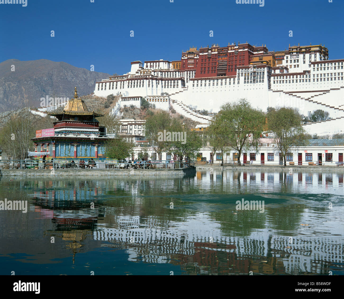 The Potala Palace and lake in Lhasa Tibet Asia G Hellier Stock Photo ...