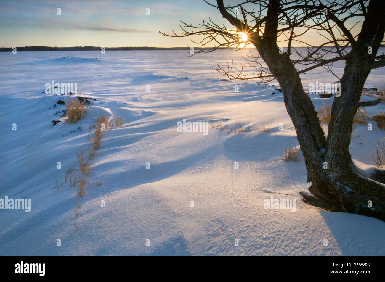 Sunrise from the Grassy Islands Lake Kabetogama Voyageurs National Park ...