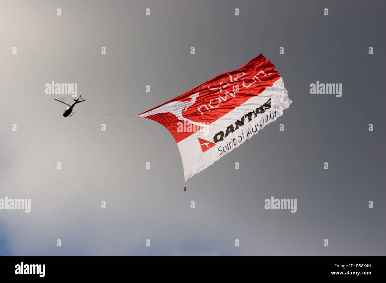 Helicopter Aerial Advertising Stock Photo - Alamy