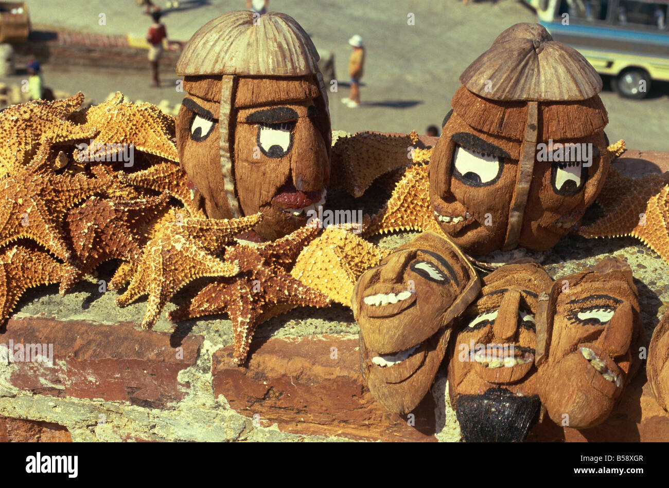 Masks and handicrafts Colombia South America Stock Photo - Alamy