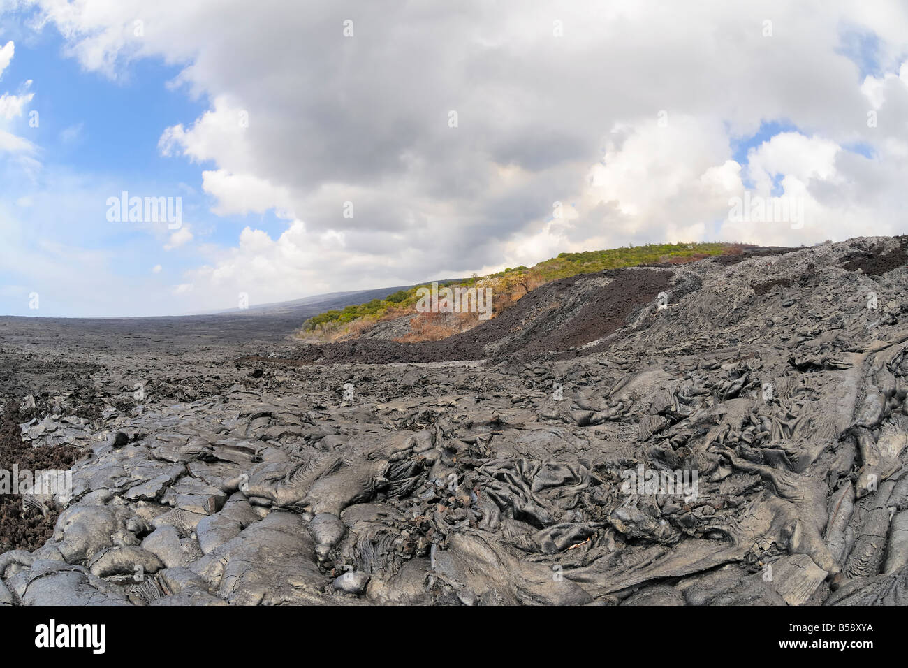 Lava flow in the abandoned Royal Gardens subdivision, Abandoned house ...