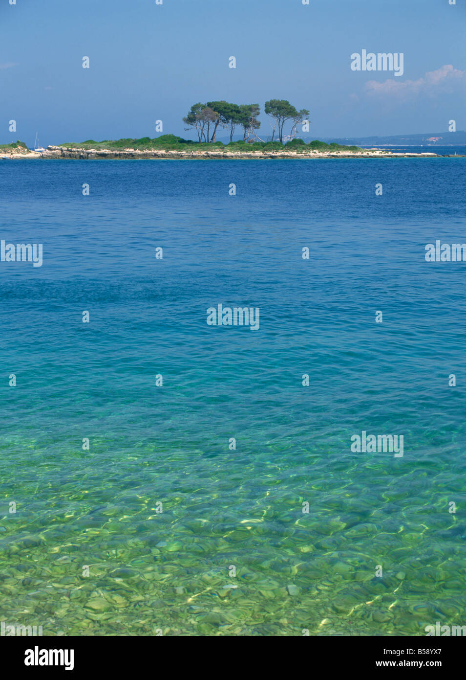 Clear water off Red Island, at Rovinj, Croatia, Europe Stock Photo - Alamy
