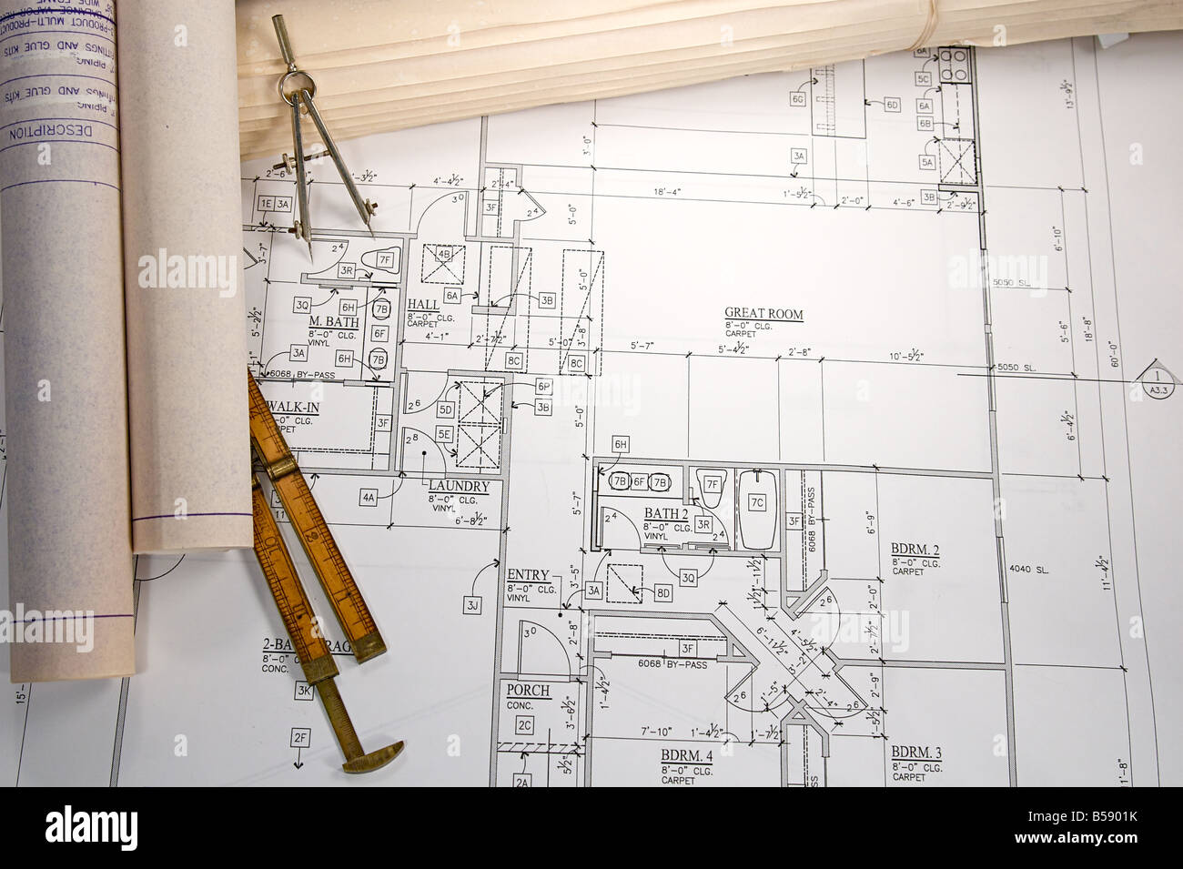 Architectural blueprints of new homes and communities Stock Photo - Alamy