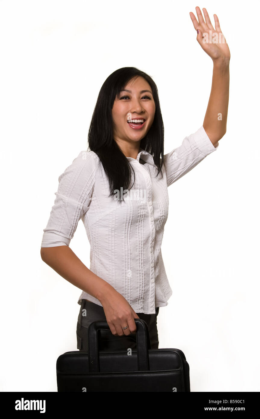 Hailing a cab Stock Photo - Alamy