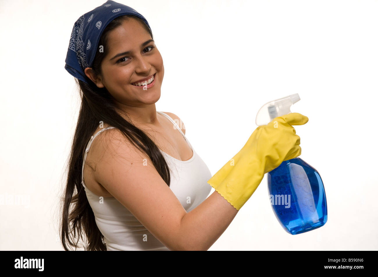 Woman doing household chores Stock Photo - Alamy