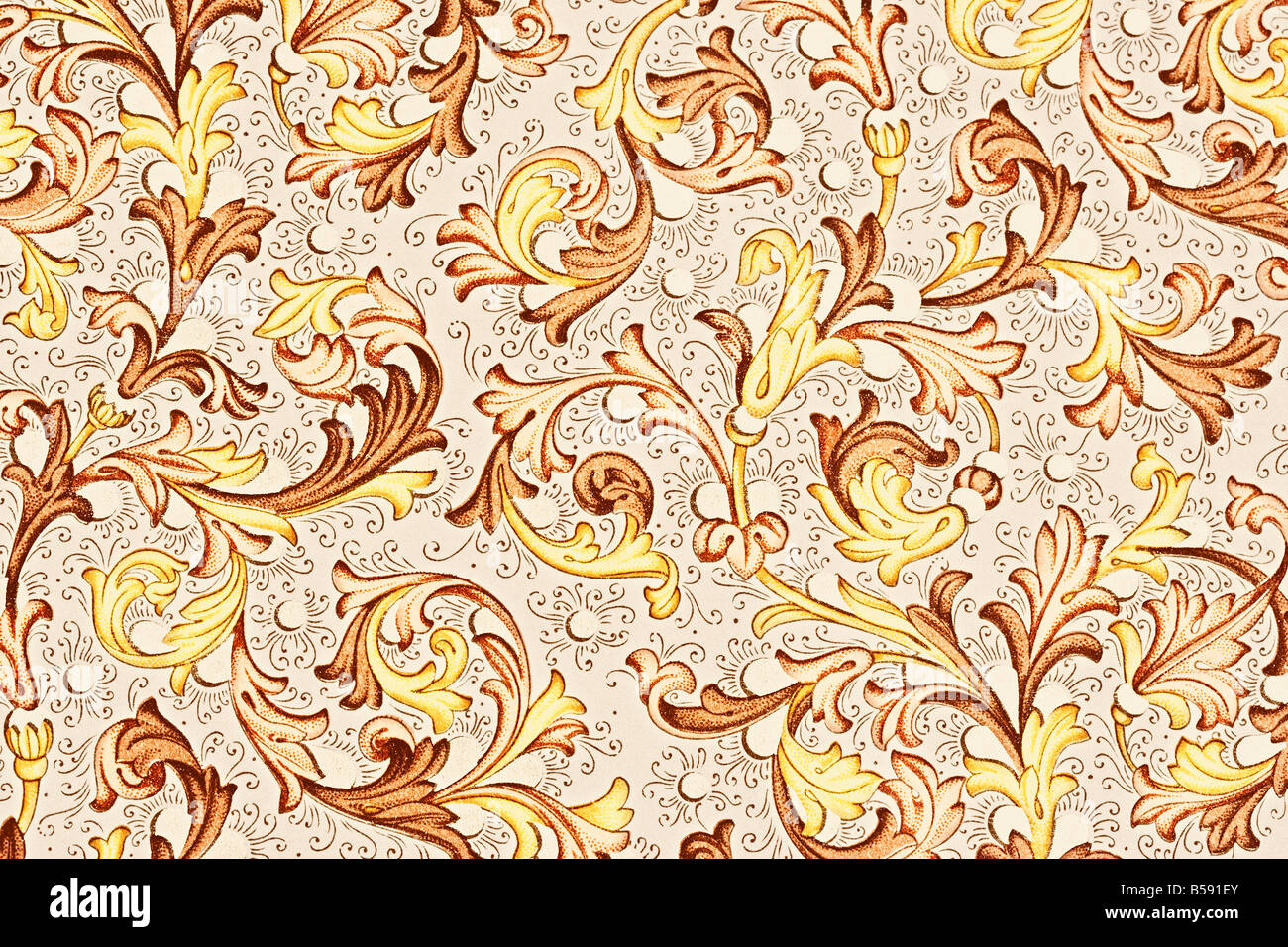 antique paper with floral pattern 18th century used for scrapbooking ...