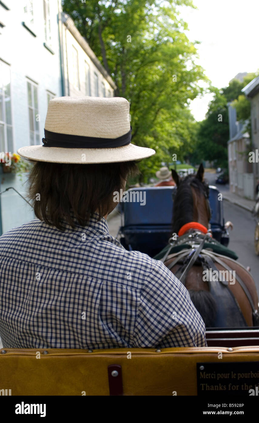 Quebec City carriage driver Old Canada Stock Photo - Alamy