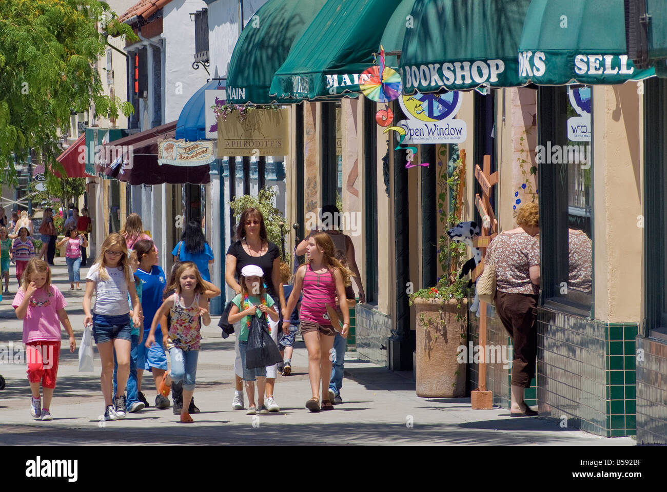 Group of young girls at Main Street Ventura California USA Stock Photo ...