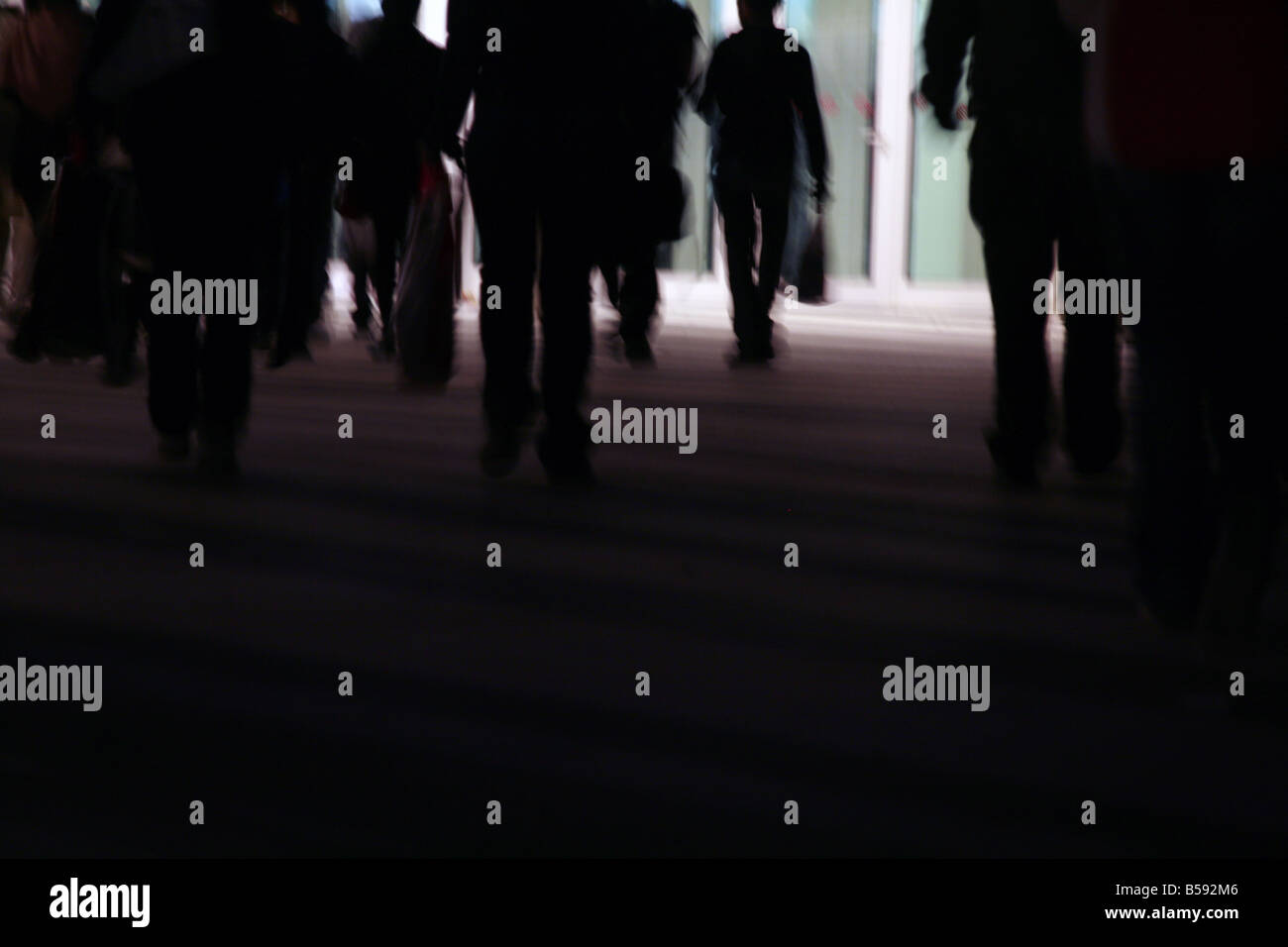 crowd of people walking in street at night Stock Photo - Alamy