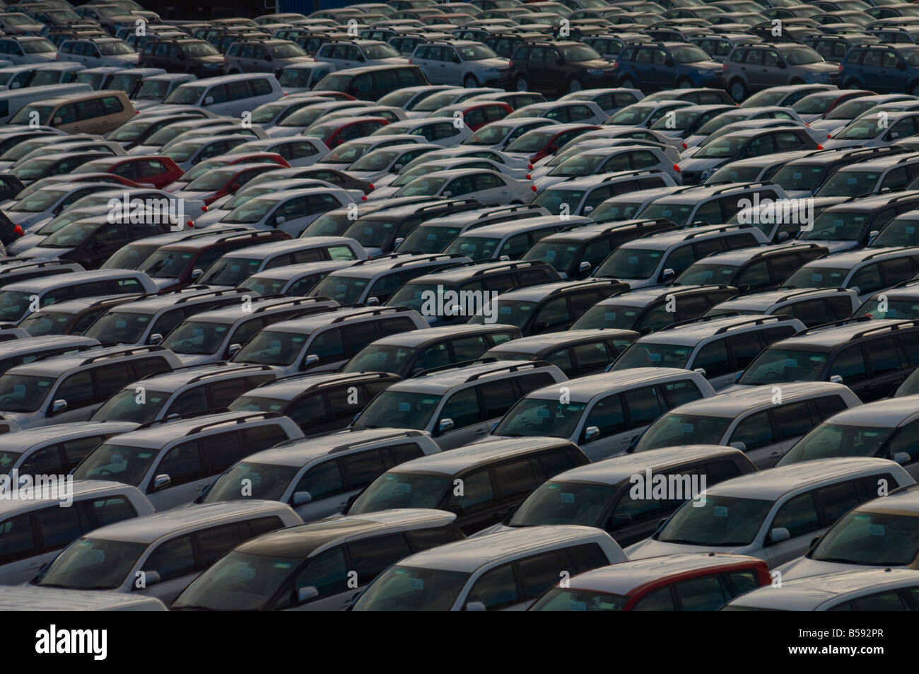 New imported cars unloaded at wharf in Fremantle Western Australia ...