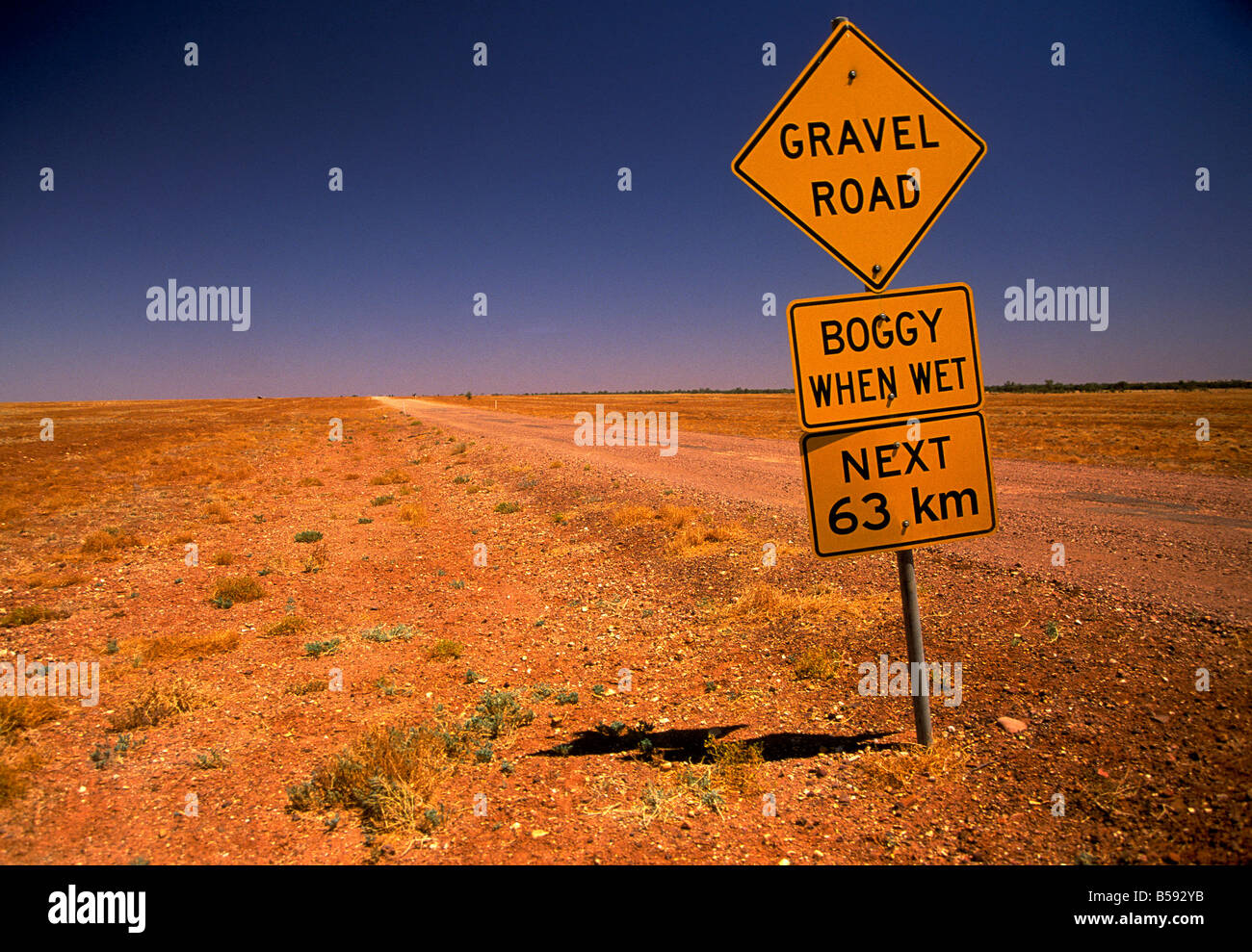 Outback roadsign, Australia Stock Photo - Alamy