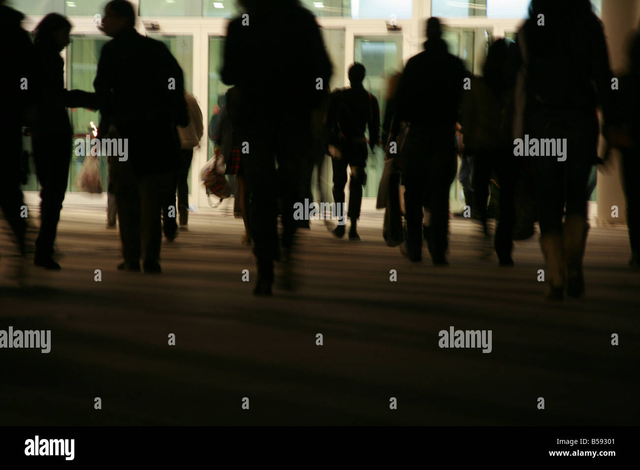 crowd of people walking in street at night Stock Photo - Alamy