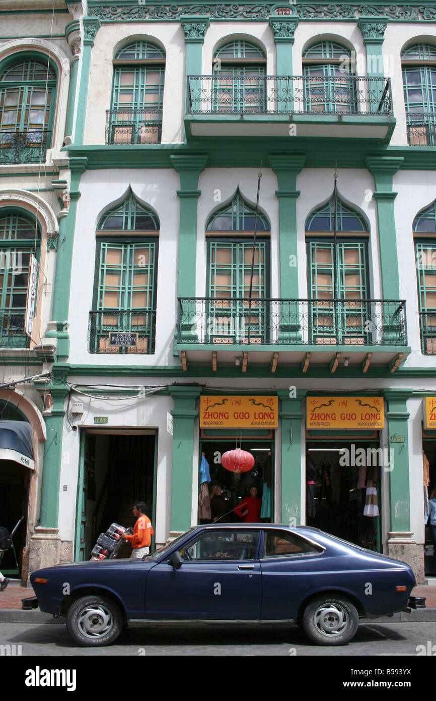 Colonial architecture in Cuenca, capital of Azuay Province, Ecuador ...