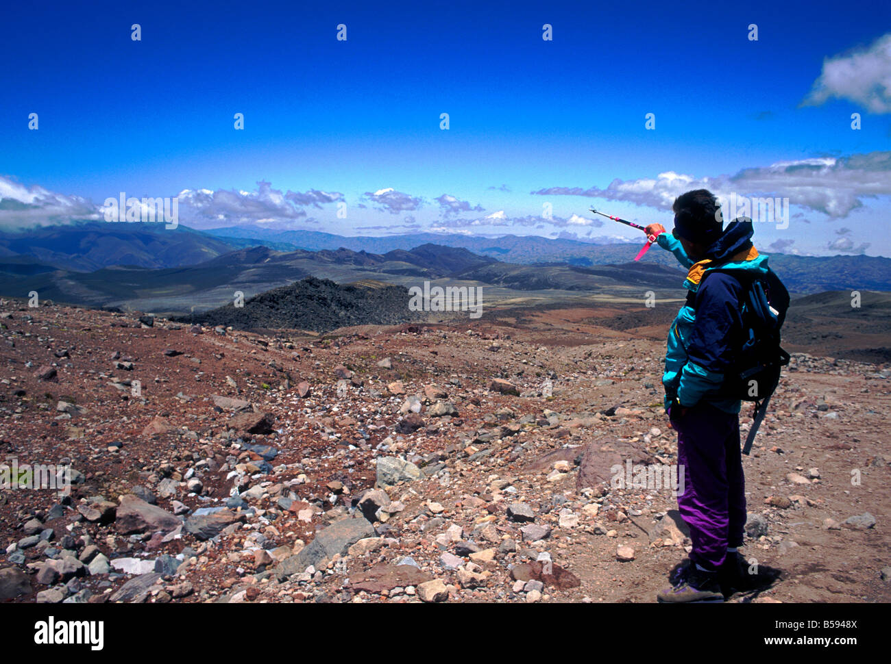 people, hiker, hiking trail, Chimborazo Volcano, Chimborazo National ...