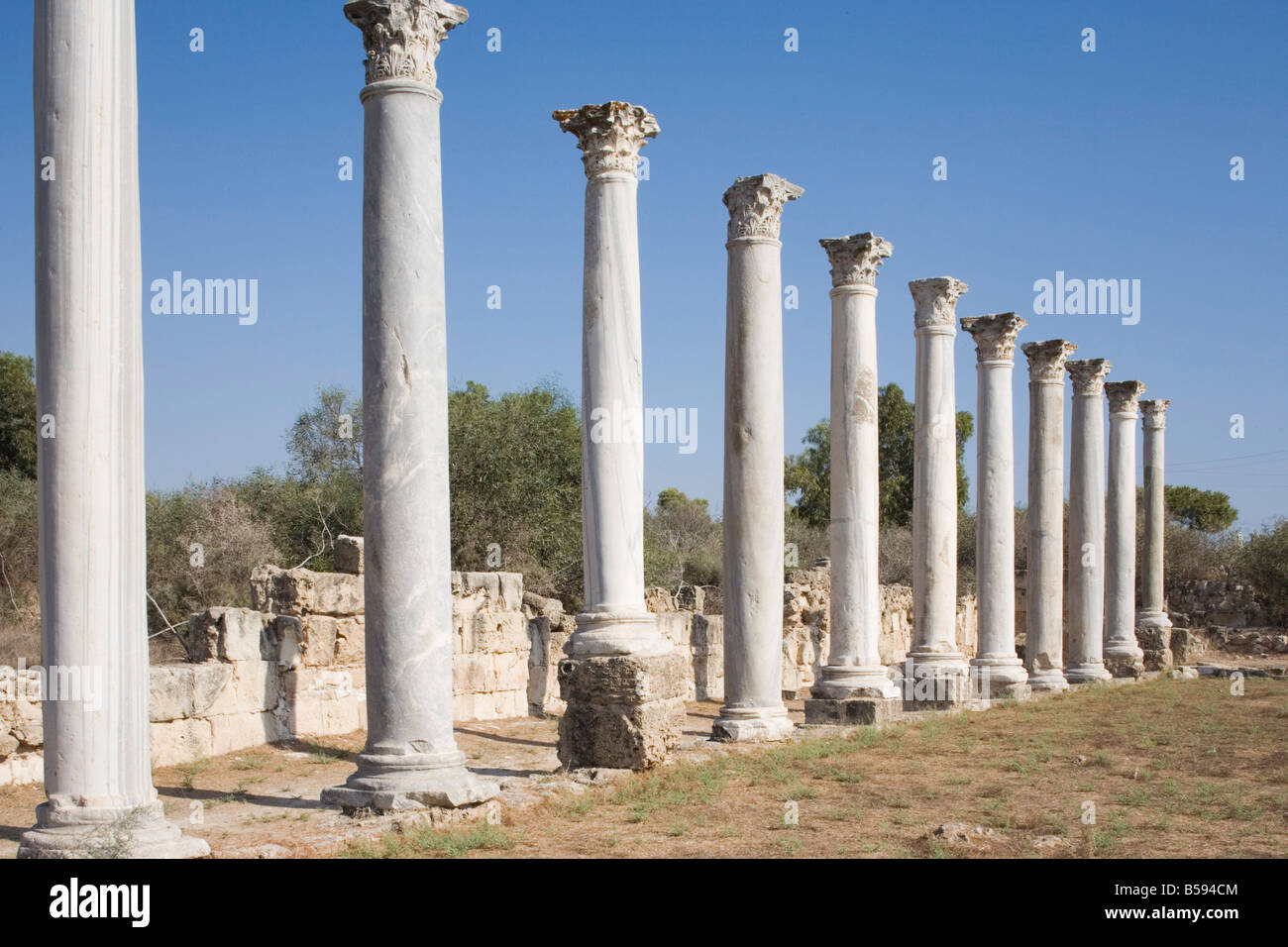 The archaeological site of Salamis, Salamis, North Cyprus, Europe Stock ...