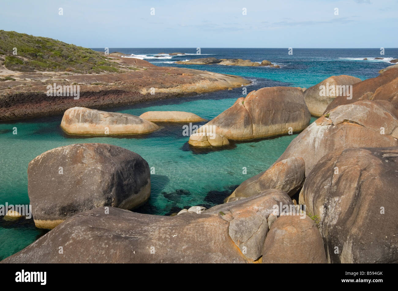 Elephant Rocks in Elephant Cove, William Bay, Western Australia Stock ...
