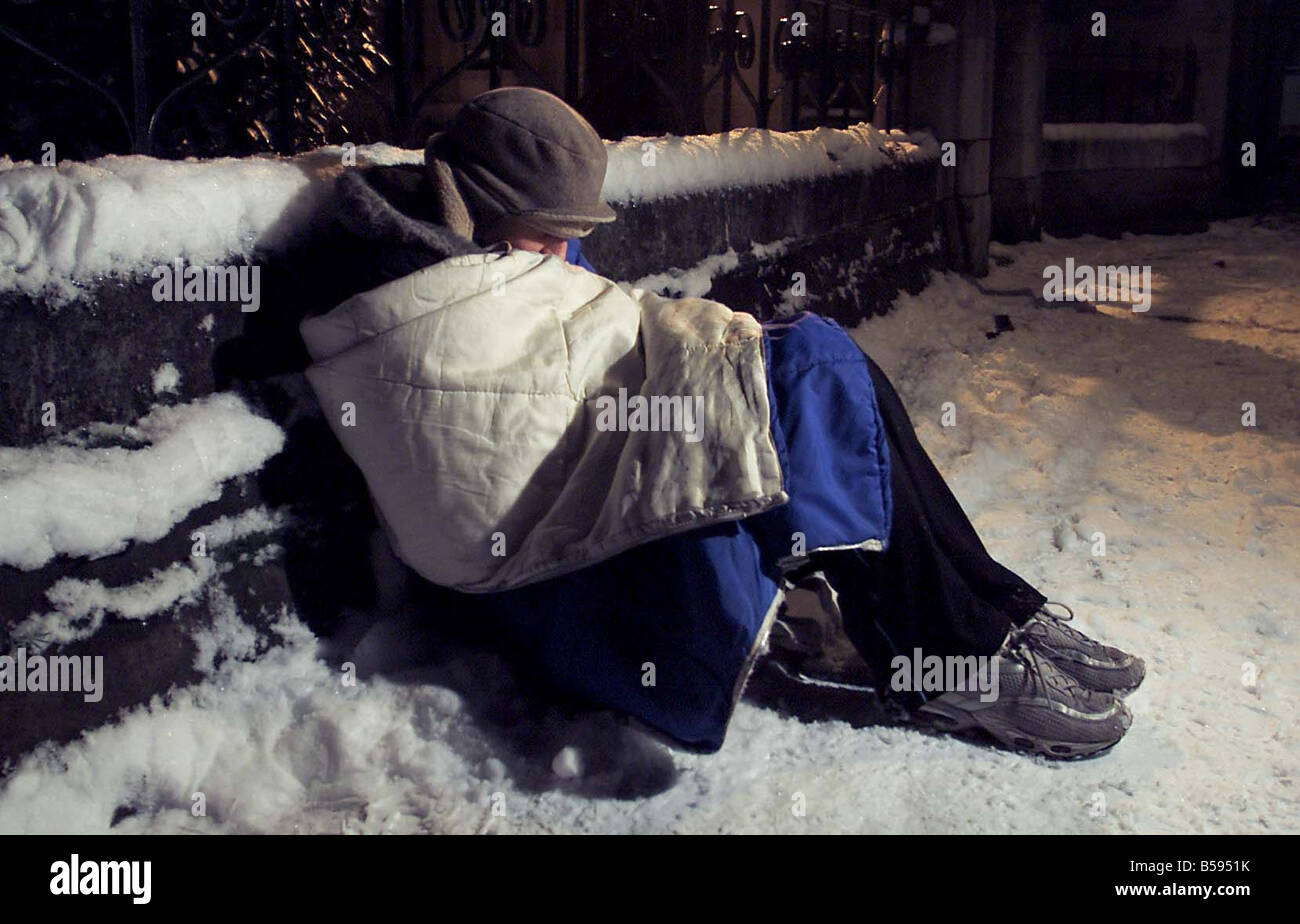 Homelessness Rough Sleepers Jan. 2003;As snow and freezing temperatures ...